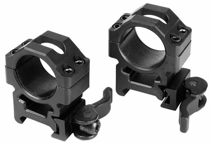 1" Quick-Detach Rings, Medium, Weaver/Picatinny – Hook and Arrow